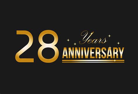 28 주년 기념 골드 반짝임 엽서 배너 포스터 인사말 및 생일을위한 장식 요소 0명에 대한 스톡 벡터 아트 및 기타 이미지 0명 개념 개념과 주제 Istock