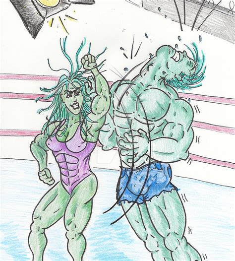 Hulk Vs She Hulk By Throwdownjim On Deviantart