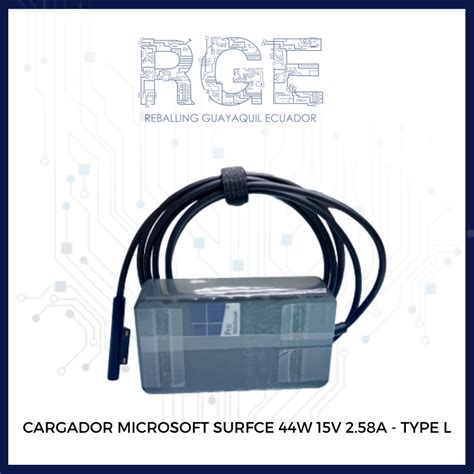CARGADOR ORIGINAL MICROSOFT SURFACE TIPO 44W TYPE L PRO 3 4 5 6 7 X