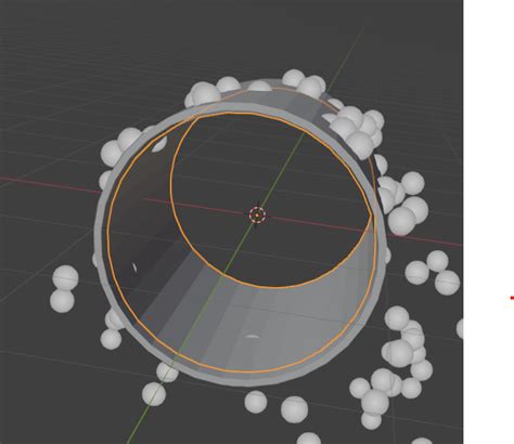 Particles Emitting Inside The Pipe Instead Emit Outside The Geometry Particles And Physics