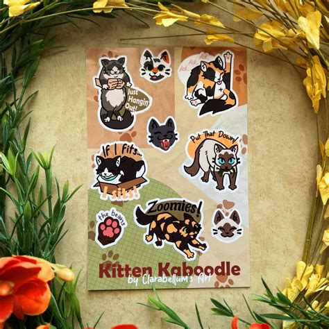 Kitten Kaboodle Sticker Sheet Eventeny