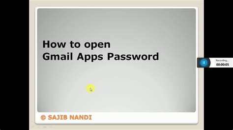 How To Create Gmail Apps Password Youtube