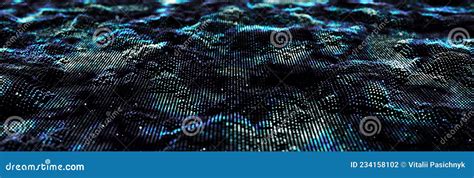 dynamic particle wave futuristic point wave flow digital structure
