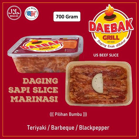 Jual DAGING SAPI MARINASI US BEEF SLICE MARINATED 700 Gram Shopee