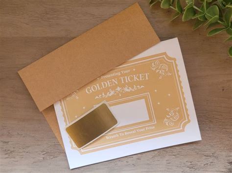 Golden Ticket Scratch Off Surprise Card Scratch Off Scratch Scratch