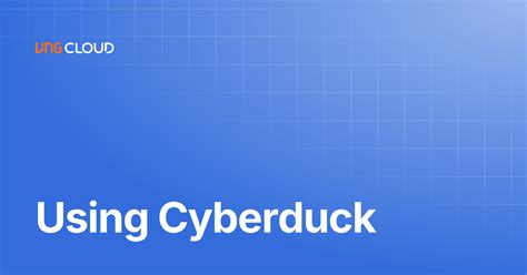 Using Cyberduck VNG Cloud Docs