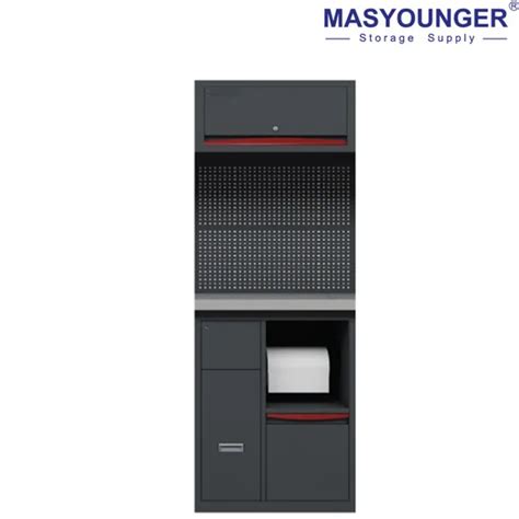 Garage Workshop Steel Cabinet With Trolley Pegboard Combination Tool Cabinet Metal Tool