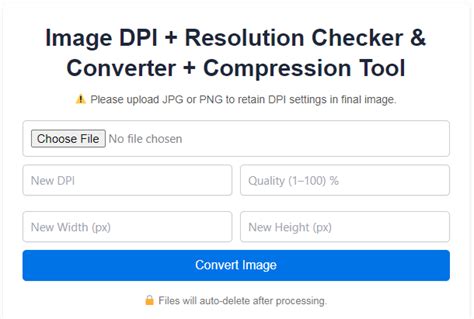 Free Image Dpi And Resolution Checker Converter Tool