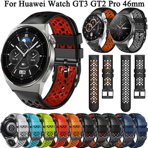 22mm Correa 스마트 워치 밴드 화웨이 Gt3 Gt2 스트랩 손목 팔찌 Gt 2 3 프로 러너 46mm 실리콘 시계 밴드 교체 Aliexpress