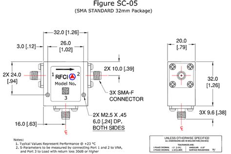 Rf Circulator Isolator Inc Sma Connector Thread Circulator