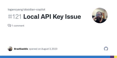 Local Api Key Issue Issue Logancyang Obsidian Copilot Github