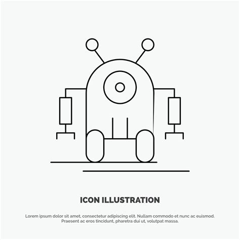 Human Robotic Robot Technology Line Icon Vector 19119908 Vector Art At Vecteezy
