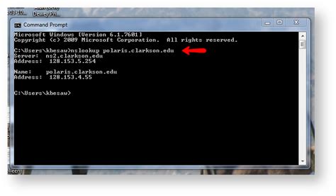 Nslookup For Servers Clarkson S Documentation Library
