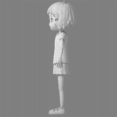 무료 Cartoon Girl Rigged 3d 모델 Turbosquid 1950944