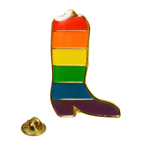 Prideoutlet Lapel Pins Rainbow Boot Lapel Pin