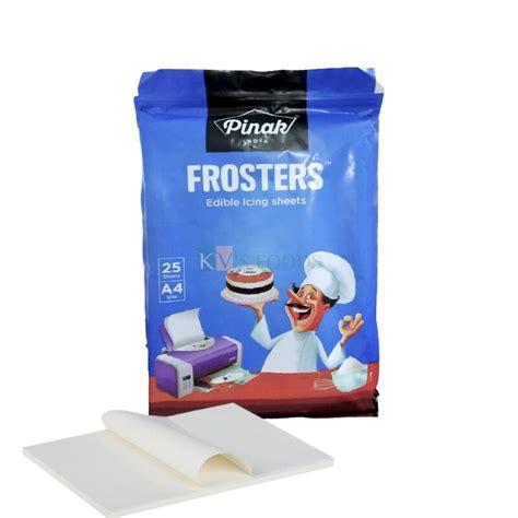 Set Of 25 Pinak Froster Sugar Sheets Edible Icing Sugar Sheet