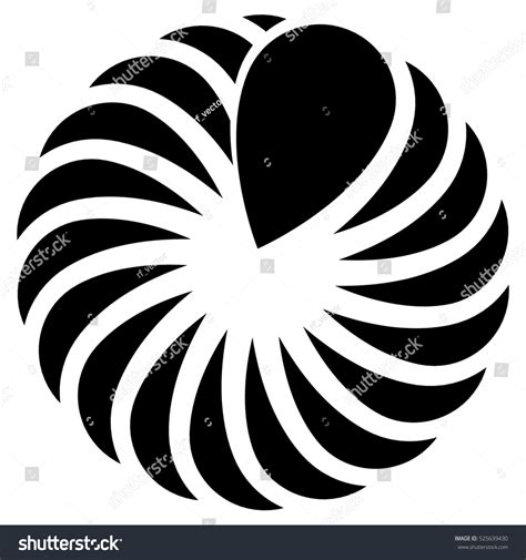 Concentric Leaf Shape Nature Ecological Concepts Stock Illustration