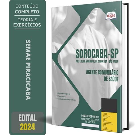 Apostila Prefeitura De Sorocaba Sp 2024 Agente Comunitário De Saúde