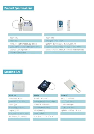 Npwt System Disposable Npwt Device Npwt Machine Vacuum Sealing Drainage