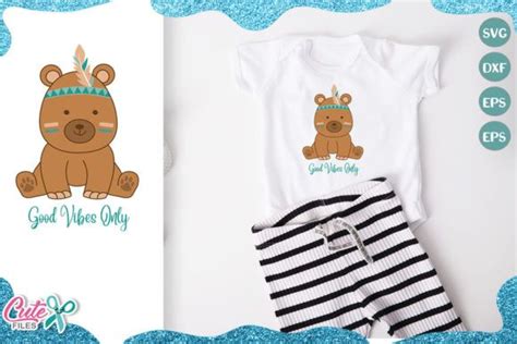 Good Vibes Only Bear Cut File Graphic By Cute Files · Creative Fabrica