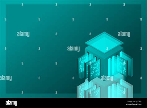 Data Center Isometric Icon Database And Cloud Data Storage Concept Pcb Slot Server Room