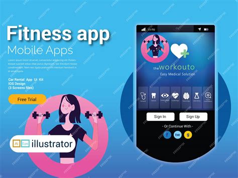 Premium Vector Workout Tracker App Interface Workout Tracker App