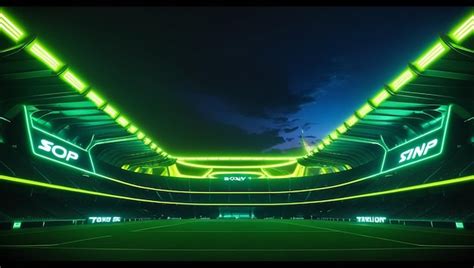 Futuristic Football Stadium Premium AI Generated Image
