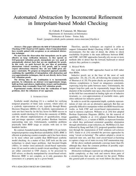 Pdf Automated Abstraction By Incremental Refinement In Interpolant