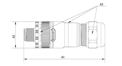 Zs2020 4711 M12 Power Field Assembly Plug Straight Male 4 Pin