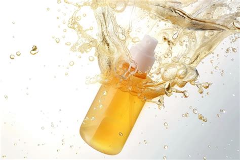 Premium Photo A Beauty Cosmetic Bottle Dropping Into Water Face Or