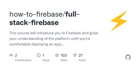 Full Stack Firebase Firebase Authentication App Config Md At Master