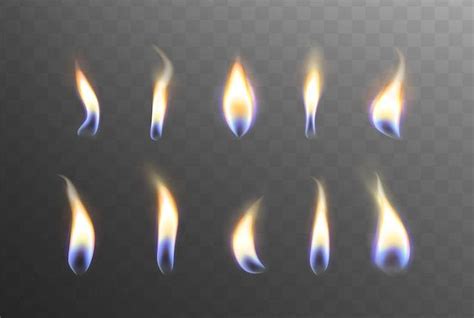 Realistic Burning Candle Vector