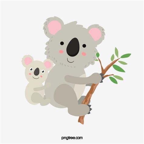 손으로 그린 귀여운 코알라 일러스트 어머니와 자식 그림 시험 회색 만화 Png 일러스트 및 Psd 이미지 무료 다운로드 Pngtree Koala