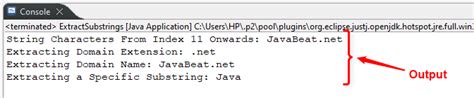 How To Use String Substring Method In Java