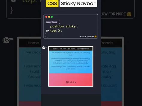 Css Position Property Sticky In Css Css Tutorial Css Position