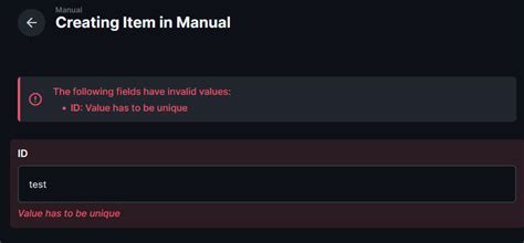 Saving A Duplicate Manual Id Fails Silently · Issue 18511 · Directus