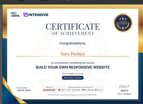 Pushpa Sura On Linkedin Ccbp Nxtwave Programming Coding Fullstack Html Css Bootstrap