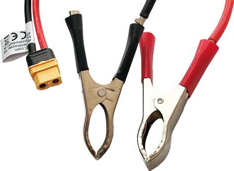Mhs Isdt Charging Cable Xt 60 Socket To Alligator Clips 12awg 50cm