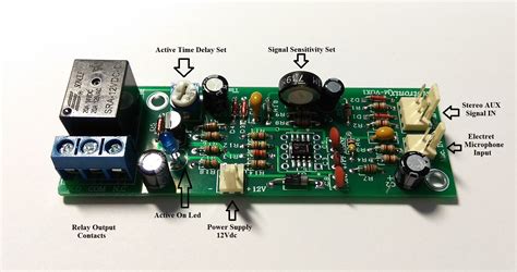 M Vox Voice Activated Sound Switch Module Activated By Microphone Or Aux Signal Motronix