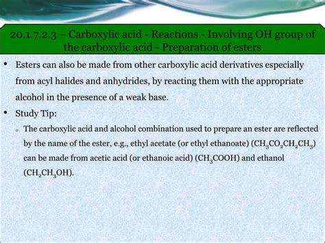 Chapter 20 Carboxylic Acids And Functional Derivatives PPT