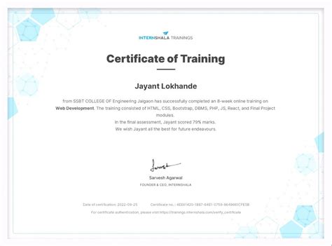 Jayant Lokhande On Linkedin Internshala Webdevelopment Internship