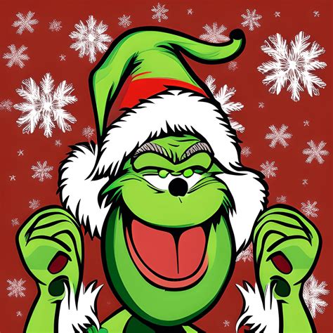Funny Cartoon Christmas Grinch Full Body Creative Fabrica
