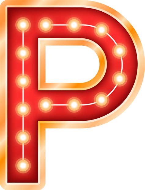 Light Bulb Alphabet Letter P 36077787 Png