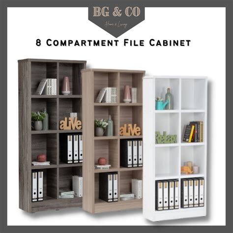 Havir 8 Cube File Cabinet Storage Filing Cabinet Display Cabinet Book Rack Bookshelf Book Shelf