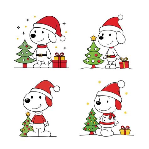 Snoopy With Ts Christmas Illustration 49895960 Vector Art At Vecteezy