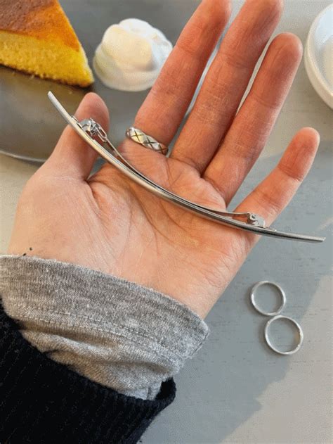 국내제작 파리 롱 매트 메탈 집게핀 머리핀 헤어핀2컬러 에이블리