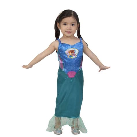 Disney The Little Mermaid Live Action Ariel Girls Costume Multicoloured