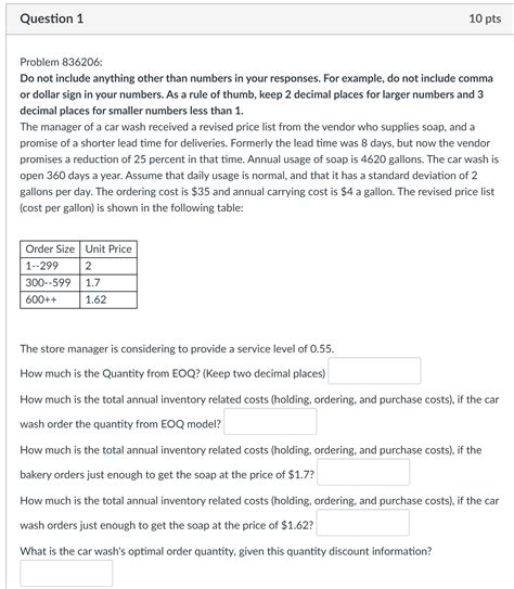 Solved Question 1problem 836206do Not Include Anything