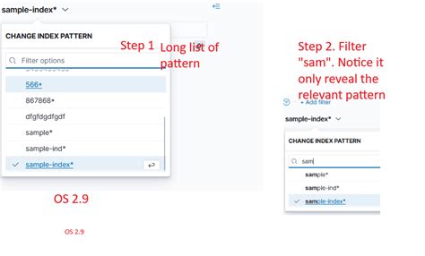 Bug Index Pattern Filtering When Searching In Dashboards · Issue 5533 · Opensearch Project