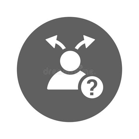 Uncertainty Icon Line Outline Design Stock Vector Illustration Of